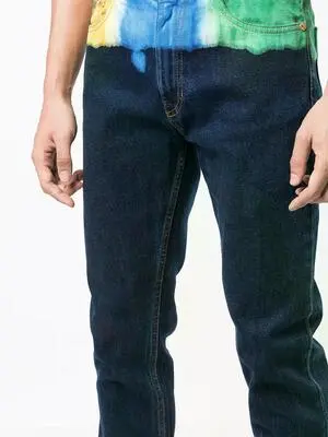 Versace Colour-block Slim-fit Jeans