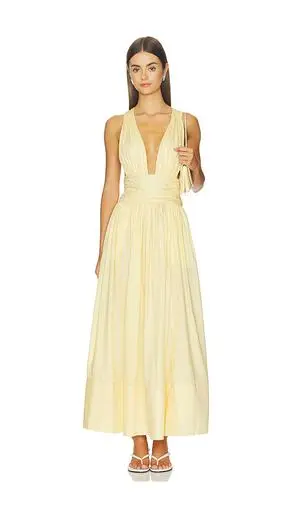 LOVERS AND FRIENDS Sarina Midi Dress - Yellow