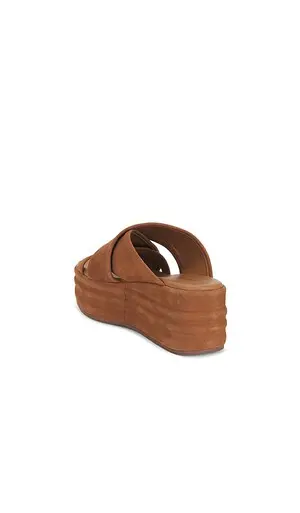 Free People Wanderbay Flatform Sandal - Brown