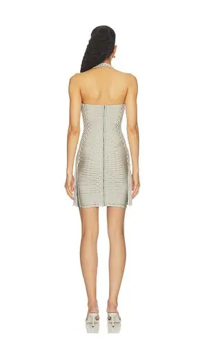 ISA BOULDER Woven Fringe Mini Dress