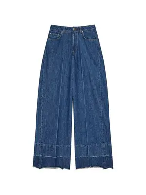 Givenchy Wide-leg Denim Cotton Jeans - Blue