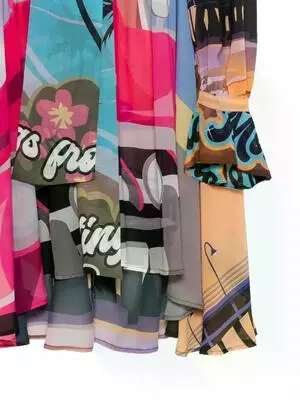 MARCO BOLOGNA Graphic Print Pussy-bow Mini Dress