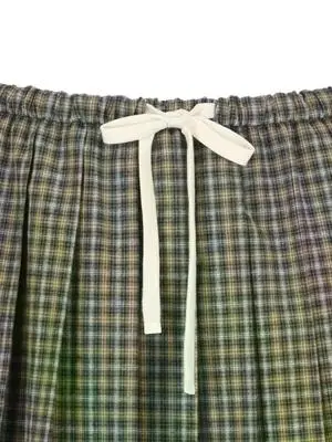 Miu Miu Check Pleated Mini Skirt