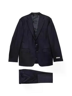 Canali Buttoned Pinstriped Suit - Blue