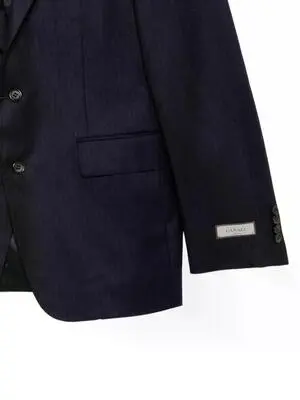 Canali Buttoned Pinstriped Suit