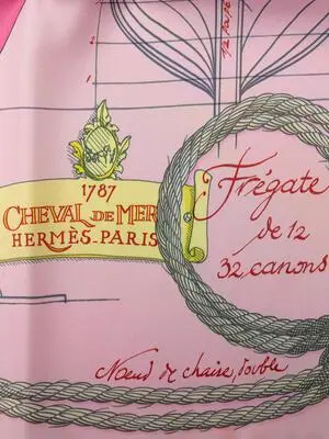 Hermès 2012 Cheval De Mer Silk Scarf 90 Scarves