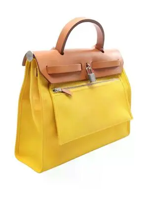 Hermès 2019 Toile Herbag Zip 31 Satchel - Yellow