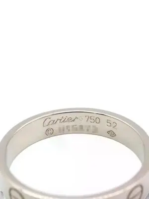 Cartier 18k White Gold Love Ring - Silver