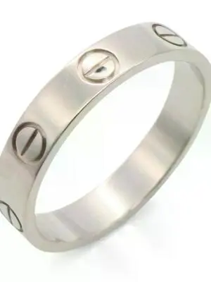 Cartier 18k White Gold Love Ring - Silver