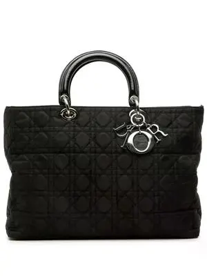 Dior 2000-2015 Extra Large Nylon Cannage Lady Satchel
