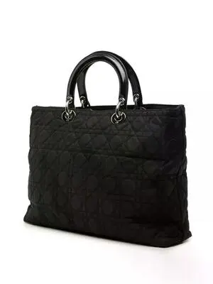 Dior 2000-2015 Extra Large Nylon Cannage Lady Satchel