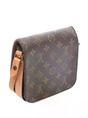 LOUIS VUITTON 1990 Monogram Cartouchiere Pm Crossbody Bag - Brown