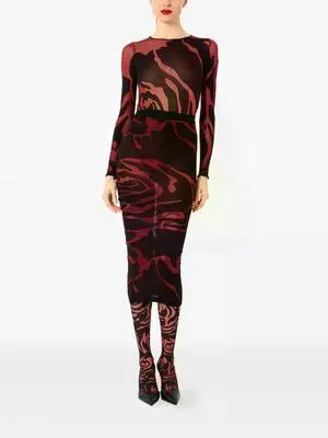 Wolford Rose Shadow Long-sleeved Bodysuit - Red
