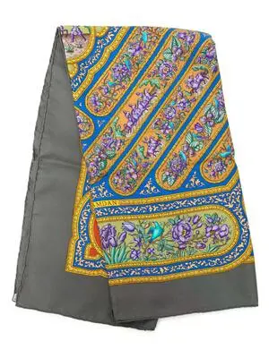 Hermès 20th Century Qalamdan Silk Scarf 90 Scarves - Grey