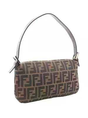 Fendi 20th Century Zucca Canvas Baguette Shoulder Bag