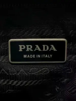 Prada Saffiano Trimmed Tessuto Crossbody Bag