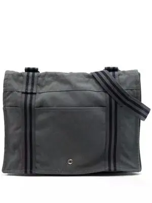 Hermès 20th Century Canvas Herline Messenger Crossbody Bag - Grey