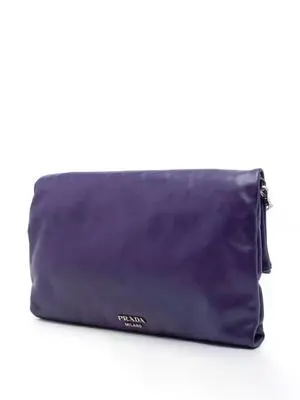 Prada 2010-2026 Soft Calf Fold Over Shoulder Bag