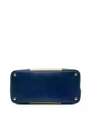 Prada 2010-2026 Large Canapa And Saffiano Double Satchel