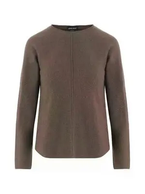 Giorgio Armani Seam-detail Sweater - Brown