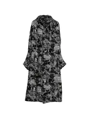 Y’s Abstract-pattern Coat - Grey