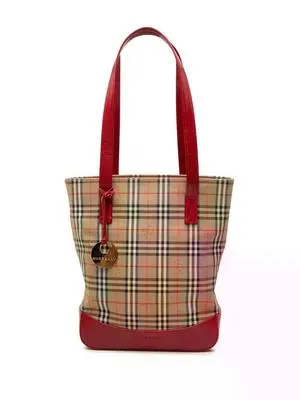 Burberry Haymarket Check Canvas Tote Bag