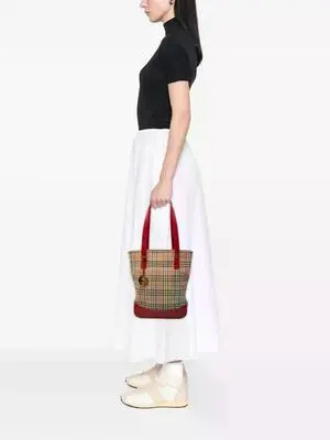 Burberry Haymarket Check Canvas Tote Bag