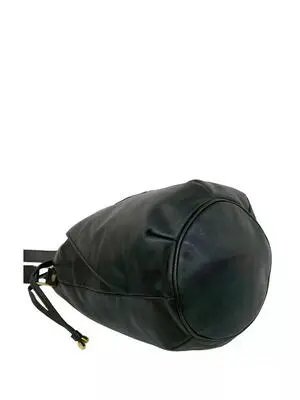 Celine 1990-2010 Leather Triomphe Bucket Bag