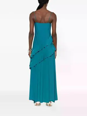 Moschino Ruffled Asymmetric Maxi Dress