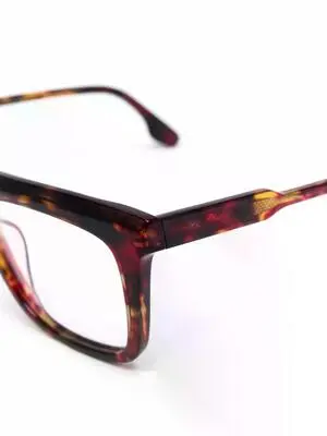 Victoria Beckham Tortoiseshell-effect Square-frame Glasses