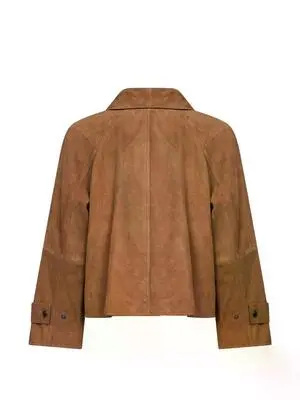 Max Mara Raglan-sleeve Suede Jacket