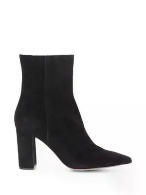 Paris Texas Anja Suede Pointed-toe Ankle Boots - Black
