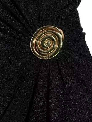 Oseree One-shoulder Metallic-effect Midi Dress