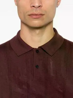 Canali Ribbed-knit Polo Sweater