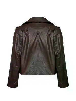 Max Mara Double-breasted Leather Jacket