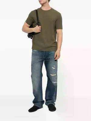 Emporio Armani Monogram-pattern Short-sleeve T-shirt