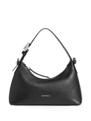 COCCINELLE Buckle-detail Pebbled Leather Tote Bag - Black