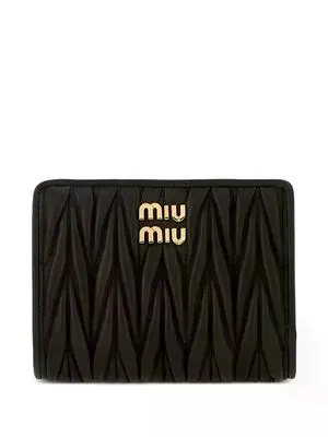 Miu Miu Matelassé Leather Wallet - Black