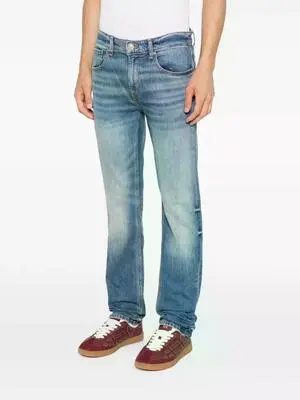 7 For All Mankind Faded Whiskered Jeans