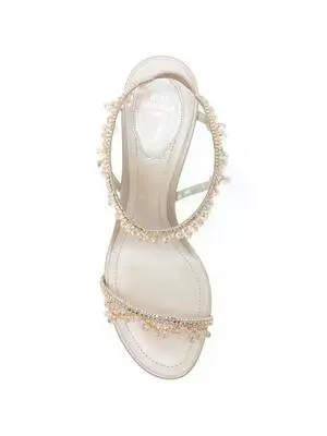 Rene Caovilla Jahanara Bead-embellished Sandals - Neutrals