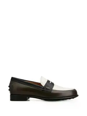 TOD'S Logo-detail Penny Loafers