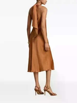 Ralph Lauren Tie-back Halter Midi Dress