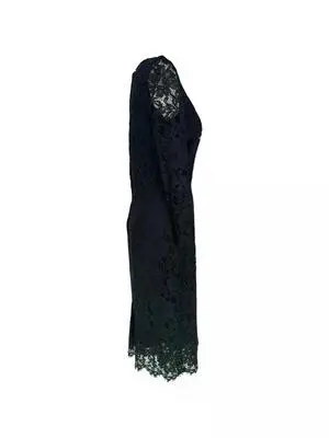 Dolce & Gabbana Lace Long-sleeve Dress - Black