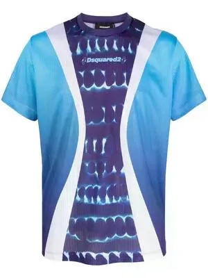Dsquared2 Graphic-print Perforated T-shirt