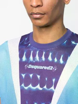 Dsquared2 Graphic-print Perforated T-shirt