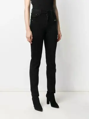 Off-White Belted Straight-leg Jeans