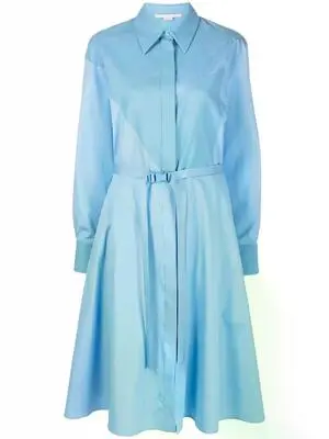 Stella McCartney Mia Panelled Shirt Dress - Blue