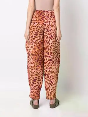 Stella McCartney Leopard-print Front Tied Trousers