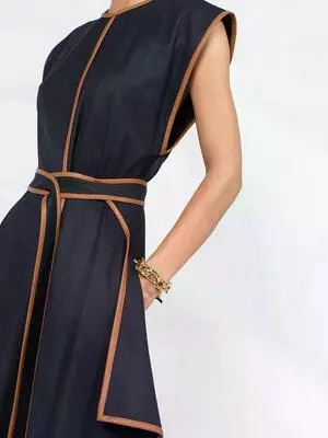 Stella McCartney Eloise Contrast-trim Maxi-dress