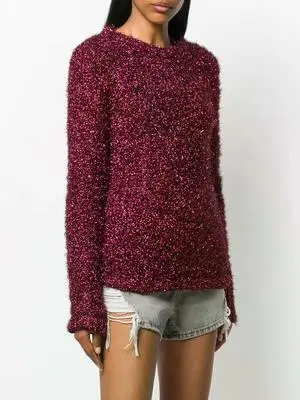 Saint Laurent Metallic Textured Jumper